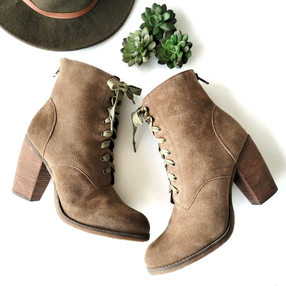 Sbicca | Shoes | Sbicca Vintage Collection Lace Up Boot In Tan Khaki ...
